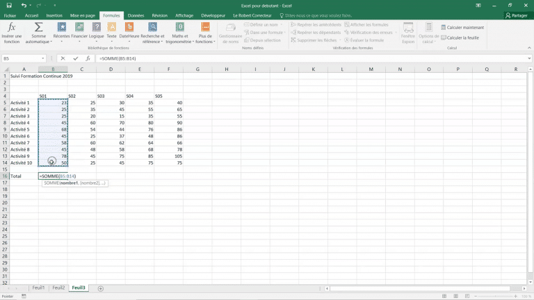 Faire une formule de calcul sur Excel simplement et rapidement